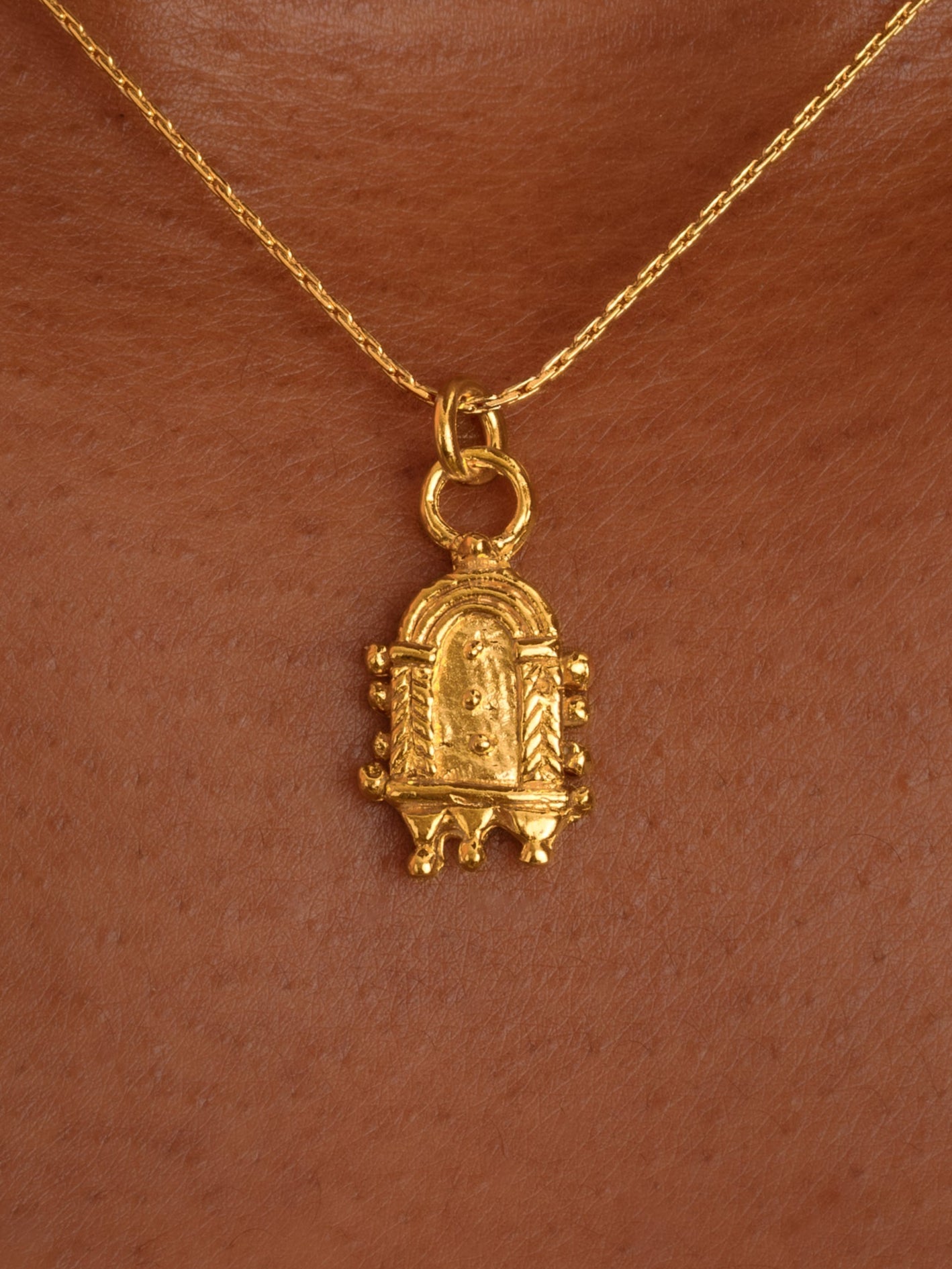 The Visiting Lover Chain - 24k Gold Plated Door Window Artist Abstract